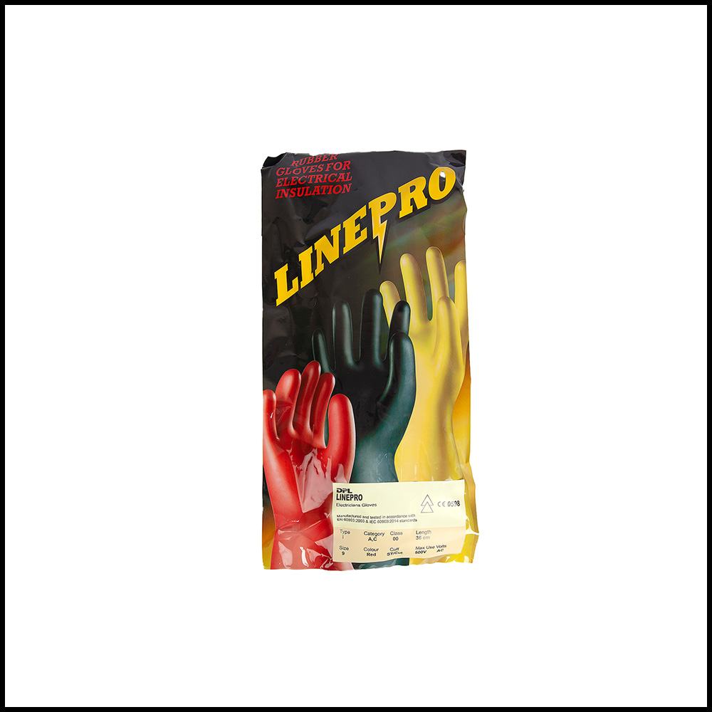 High Voltage Gloves 500V Dpl Linepro Insulated Linesmen Red – WPS